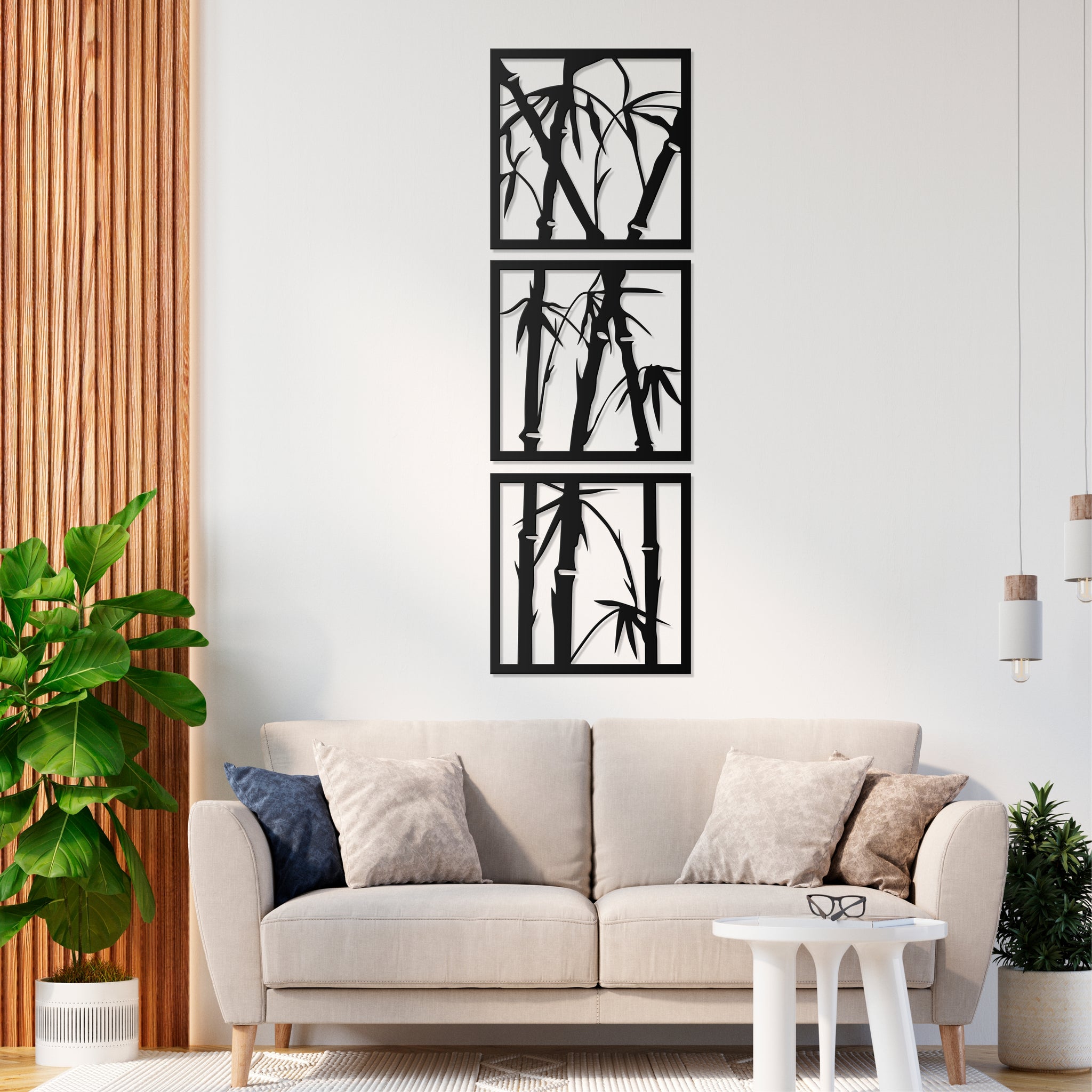 Cuadro de Metal para Pared Bamboo