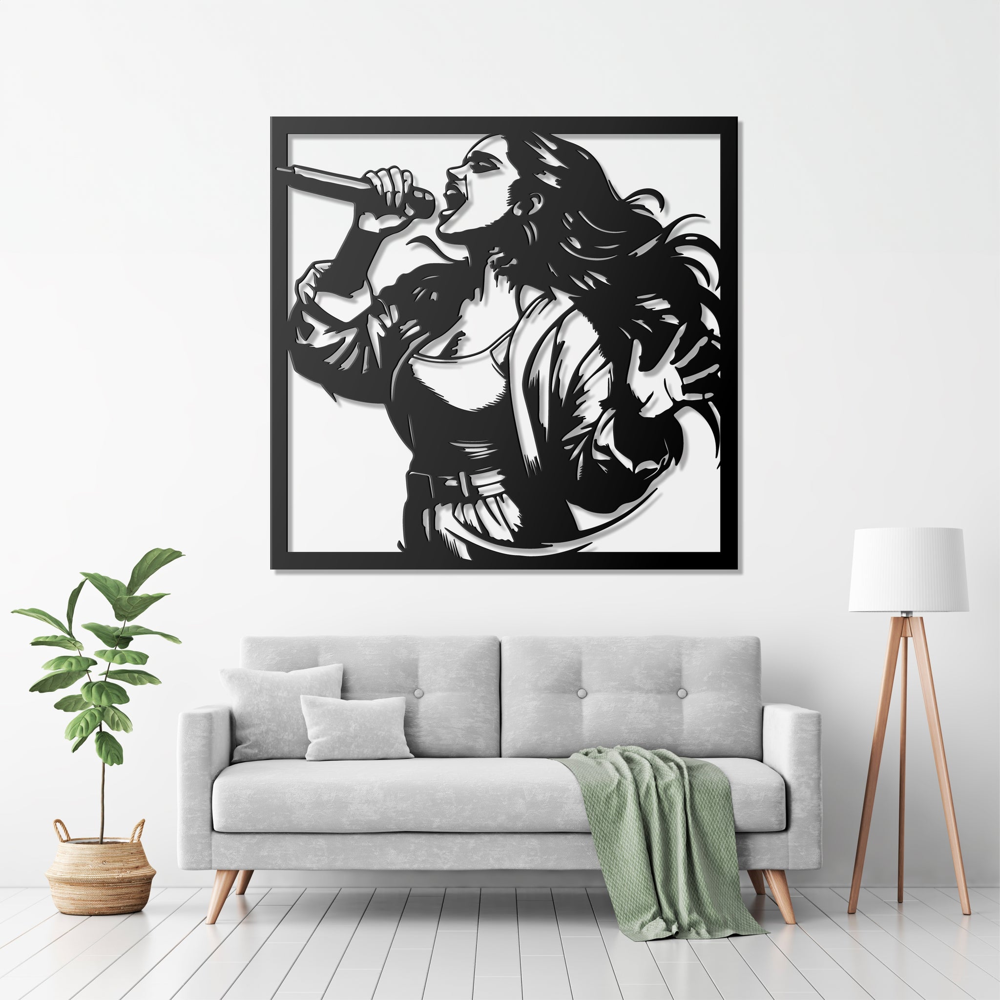 Metal Wall Picture Singer